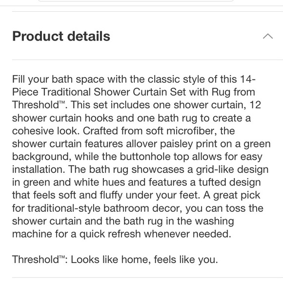 Threshold | Bath | Nwt Threshold 4 Piece Shower Curtain Set With Rug ...